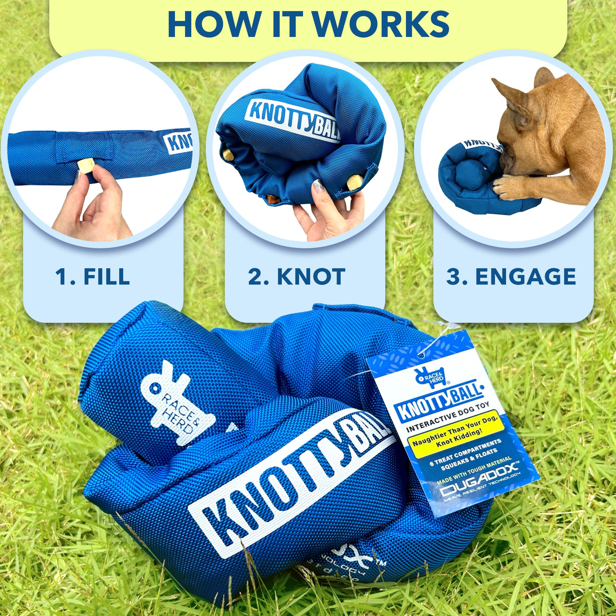 Knotty Ball Snuffle Ball for Dogs | Race and Herd