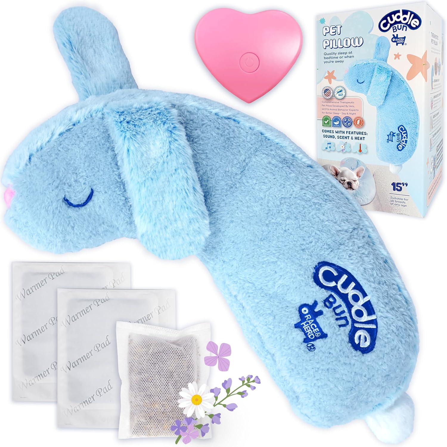 CuddleBun Heartbeat Puppy Toy – Calming Pet Sleep Aid for Dogs & Cats
